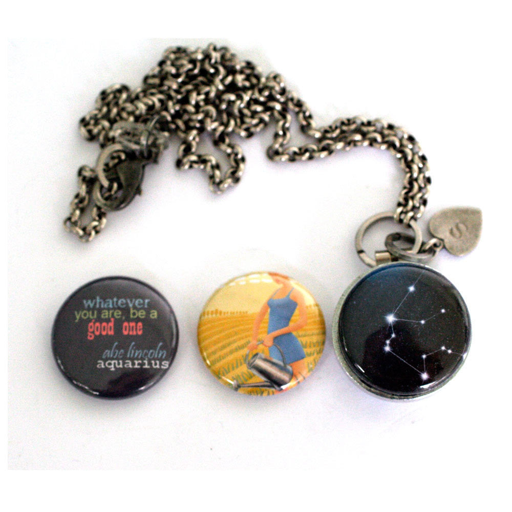 Aquarius Locket Necklace – Olive Bites Studio